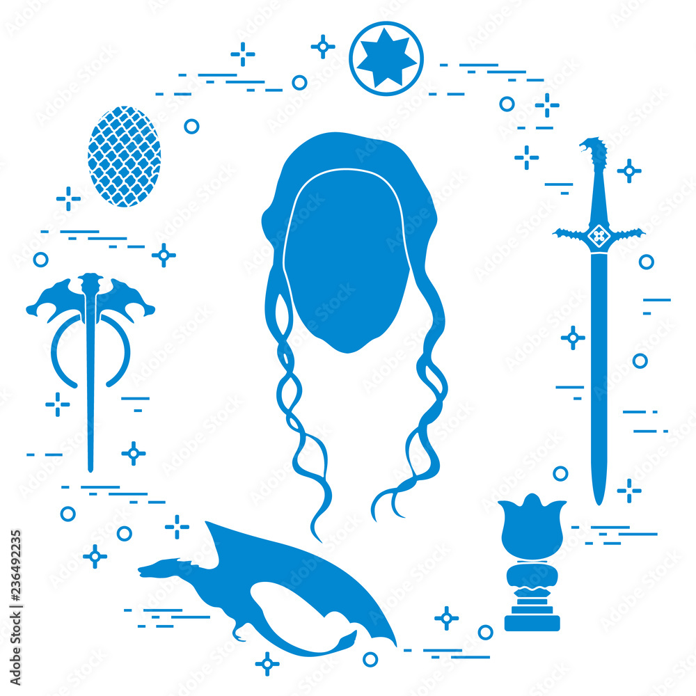 Symbols of the fantasy television series. Stock Vector | Adobe Stock