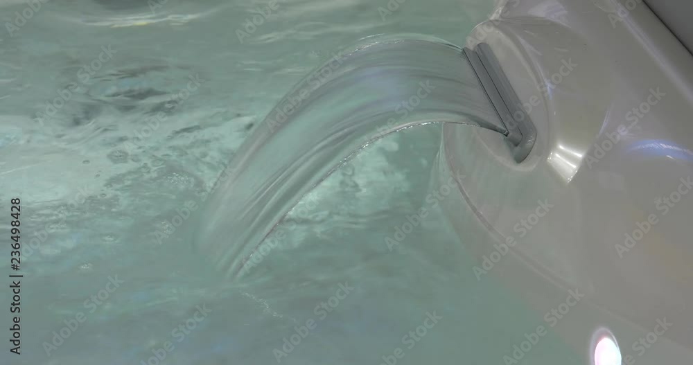Spa and hot tub with bubbles with a beautiful blue color background ...