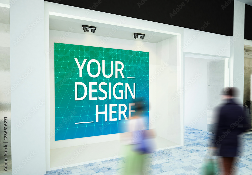 Storefront Billboard Mockup Stock Template | Adobe Stock