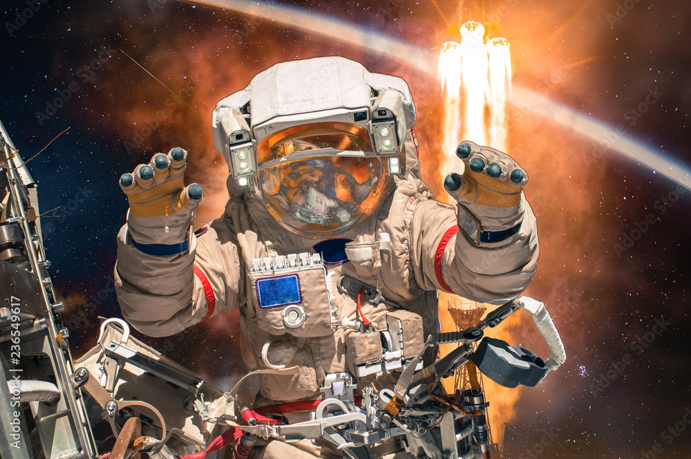 Astronaut in outer space. People in space. Elements of this image ...