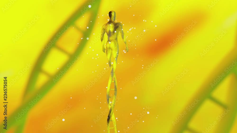 Vidéo Stock Man made from DNA concept CRISPR and gene editing concept ...