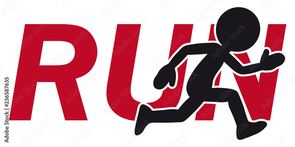 The Word Run Clipart