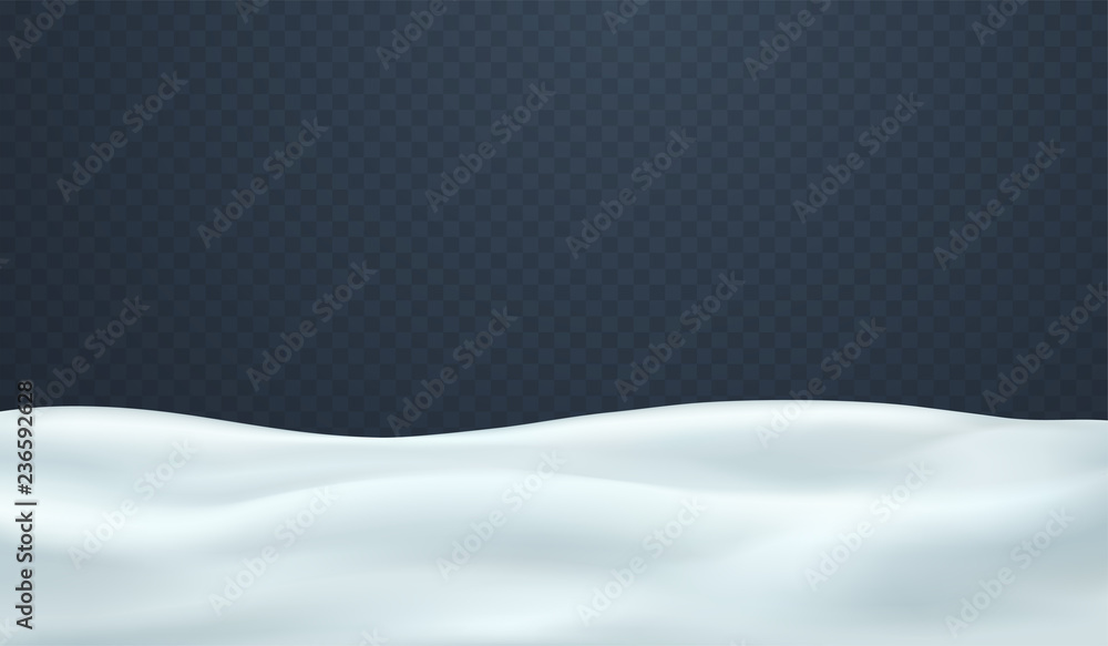 Snow cover on transparent background. Snow background, field. Stock ...