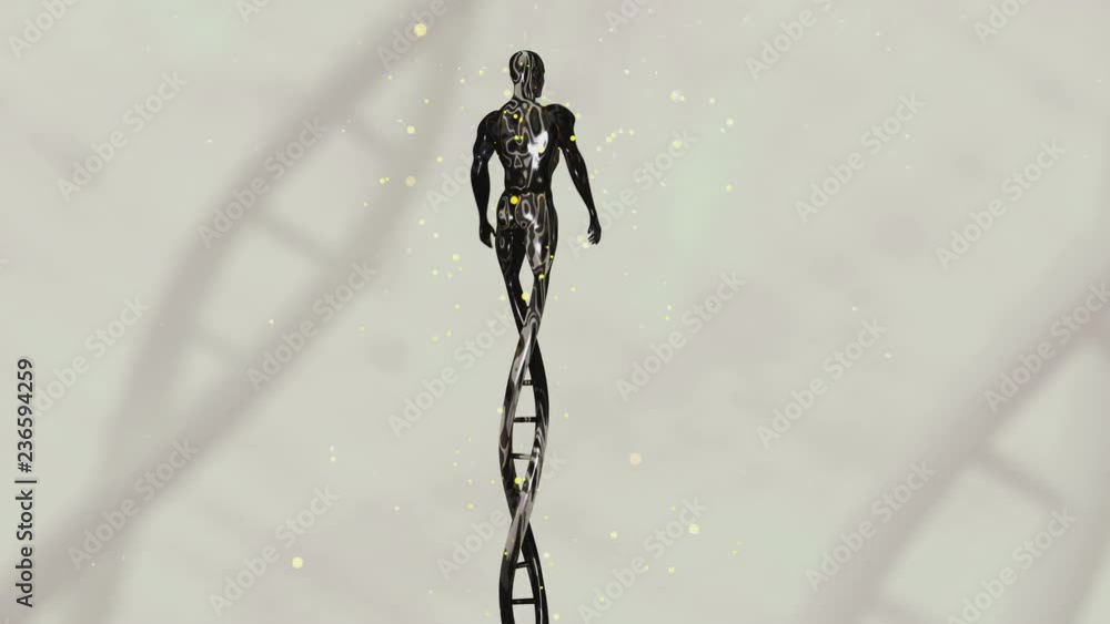 Man made from DNA concept CRISPR and gene editing concept, DNA ...