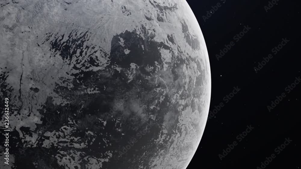 Haumea dwarf planet rotating in its own orbit in the outer space. 4K ...