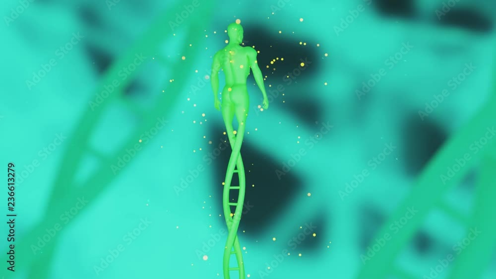 Vidéo Stock Man made from DNA concept CRISPR and gene editing concept ...