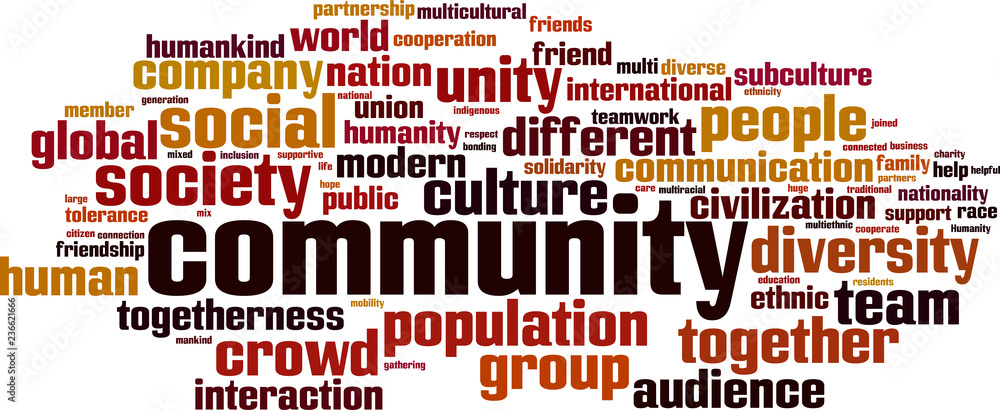 Community word cloud Stock Vector | Adobe Stock