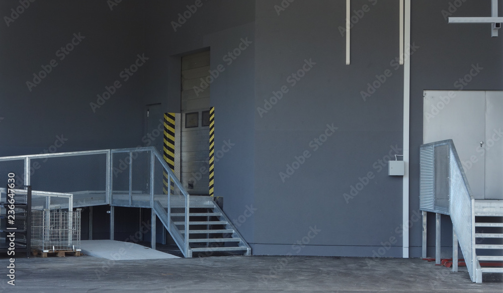 Loading back door of a mall building Stock Photo | Adobe Stock