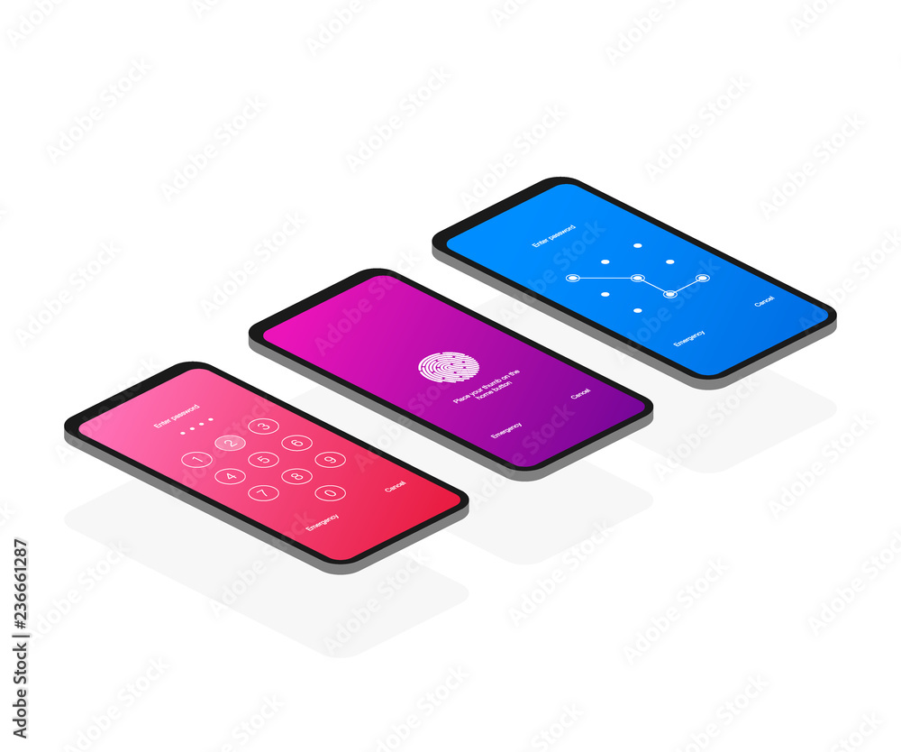 Screen lock authentication password smartphone background template ...