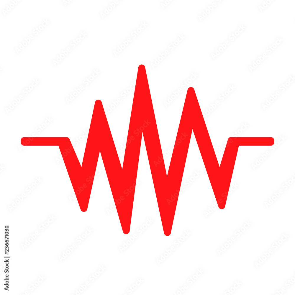 Sound wave sign - for stock Stock Vector | Adobe Stock