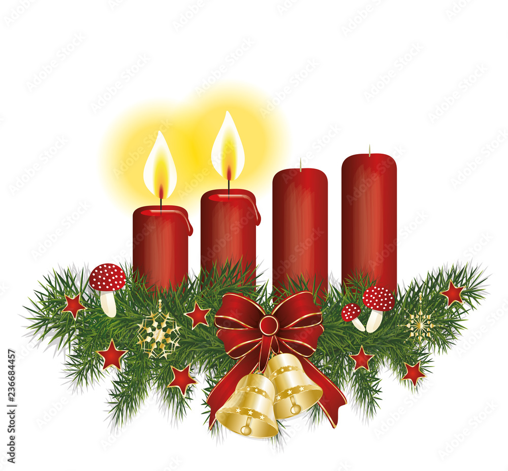 zweiter Advent Stock-Vektorgrafik | Adobe Stock