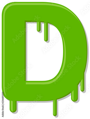 The Letter D In Green