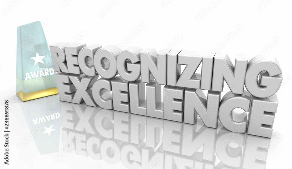 Recognizing Excellence Top Award Words 3d Illustration Stock ...
