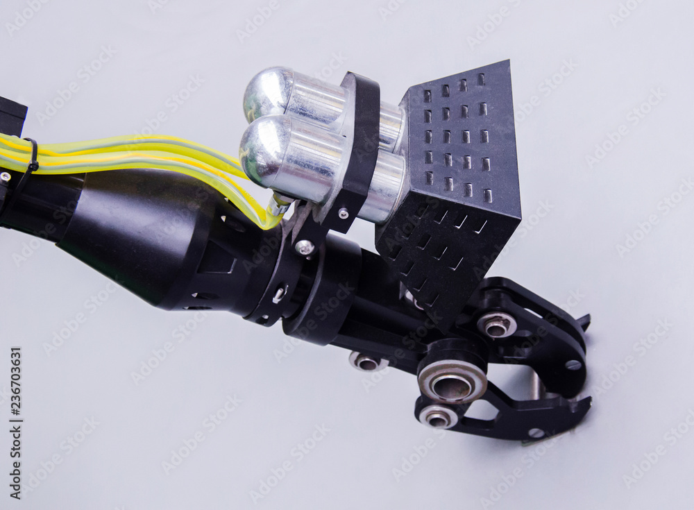 The mechanical manipulator arm of an underwater submersible Stock Photo ...
