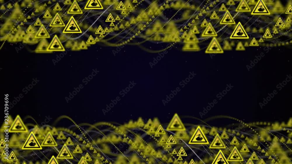 CORROSION, Danger Symbols Animation, Rendering, Background, Loop, 4k ...