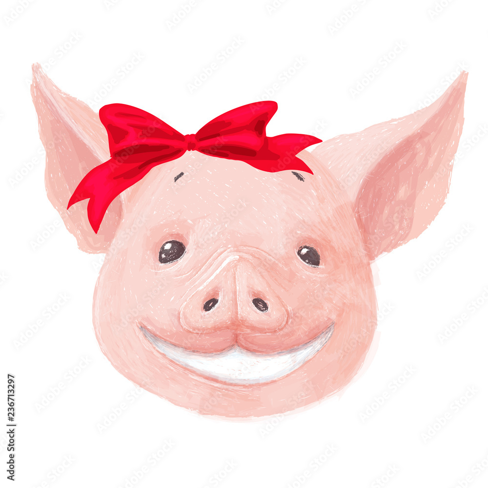 Smiling Piglet