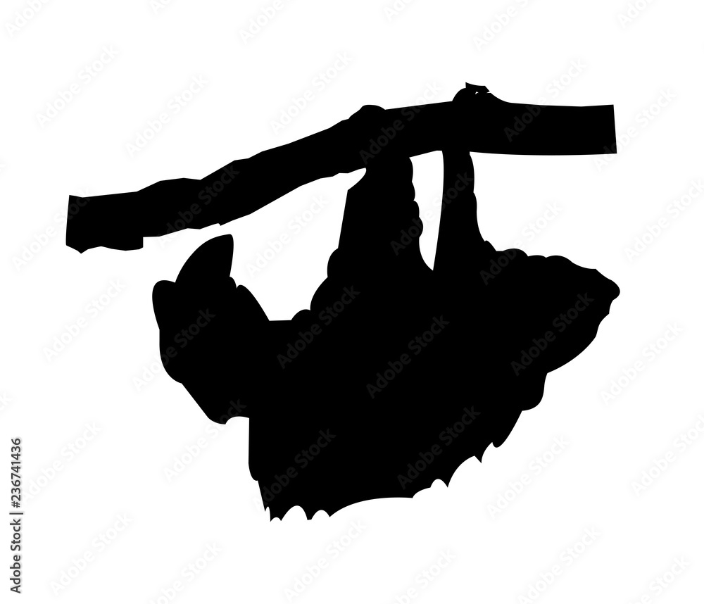 Hanging Sloth Silhouette