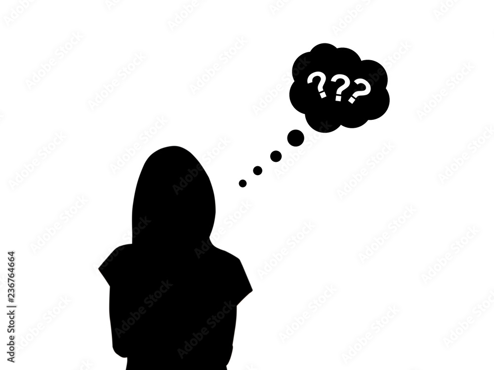 Person in plain black shadow with question mark Stock Illustration ...