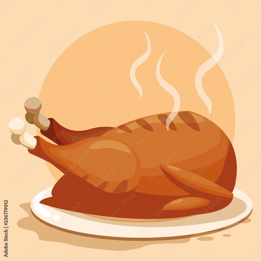 grilled chicken icon Stock Vector | Adobe Stock