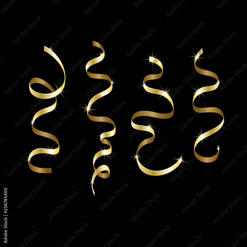 Gold Streamers Background