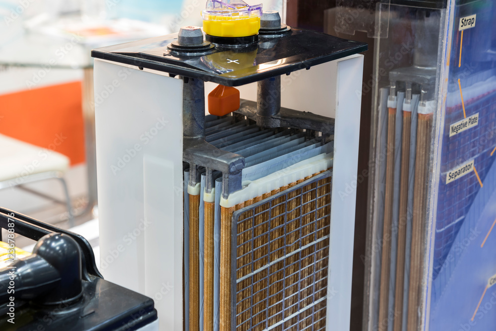 inside or cross section of industrial battery Stock Photo | Adobe Stock