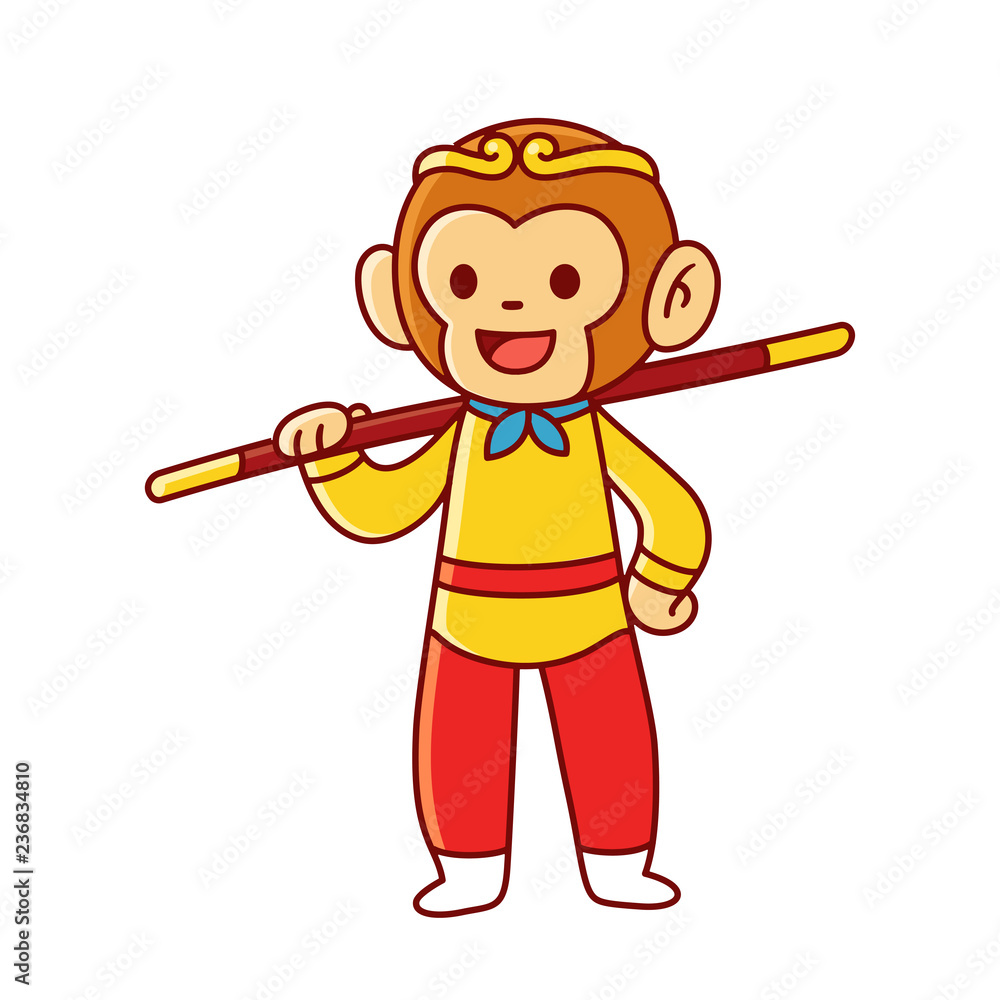 Sun Wukong, Monkey King Stock Vector | Adobe Stock
