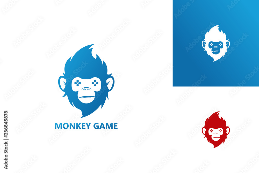 Monkey Games Logo Template Design Vector, Emblem, Design Concept ...