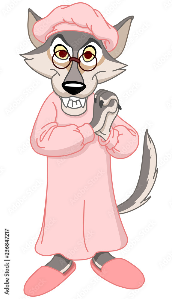 Little red riding hood wolf Stock Vector | Adobe Stock