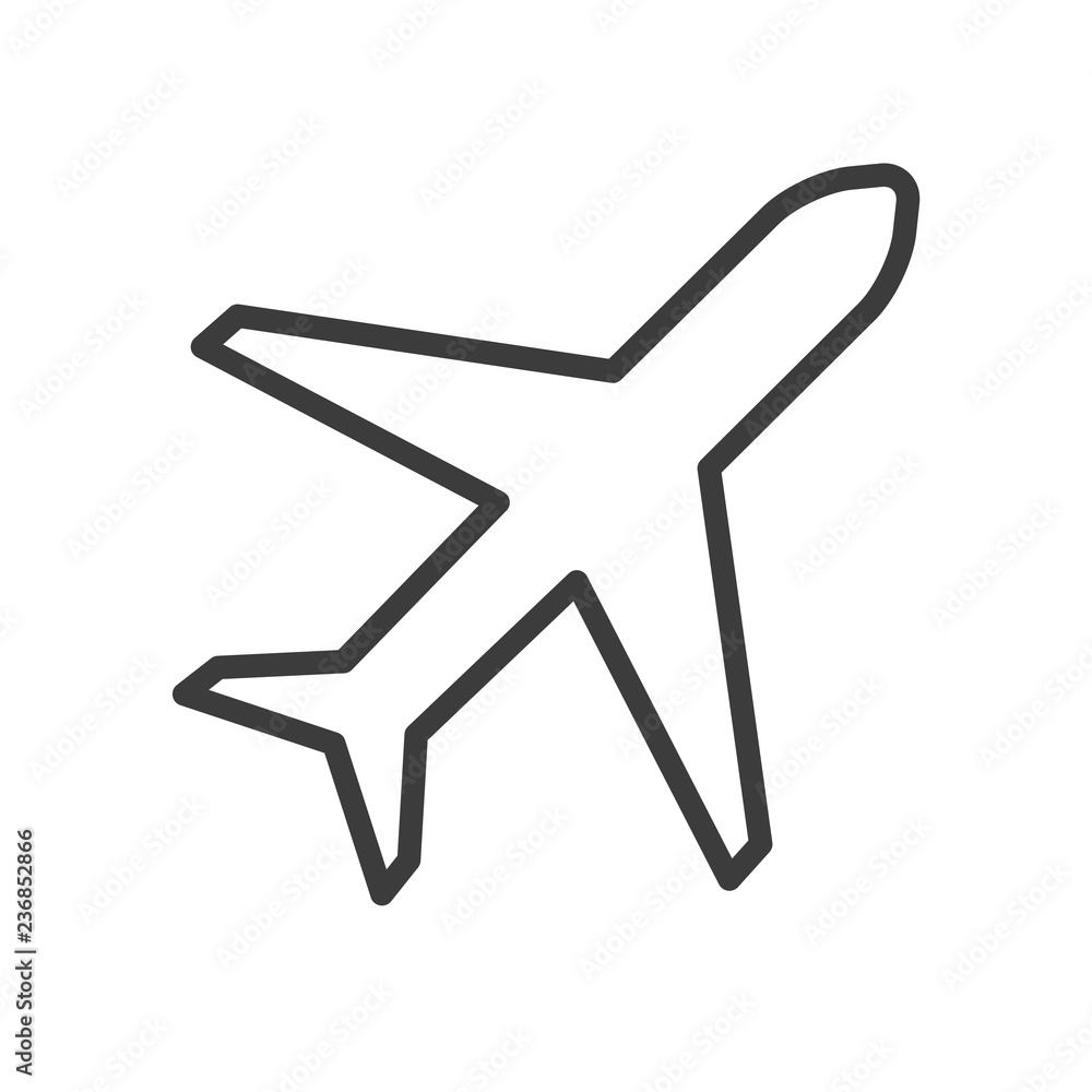 Vetor de plane vector icon in modern flat style isolated. Symbol plane ...