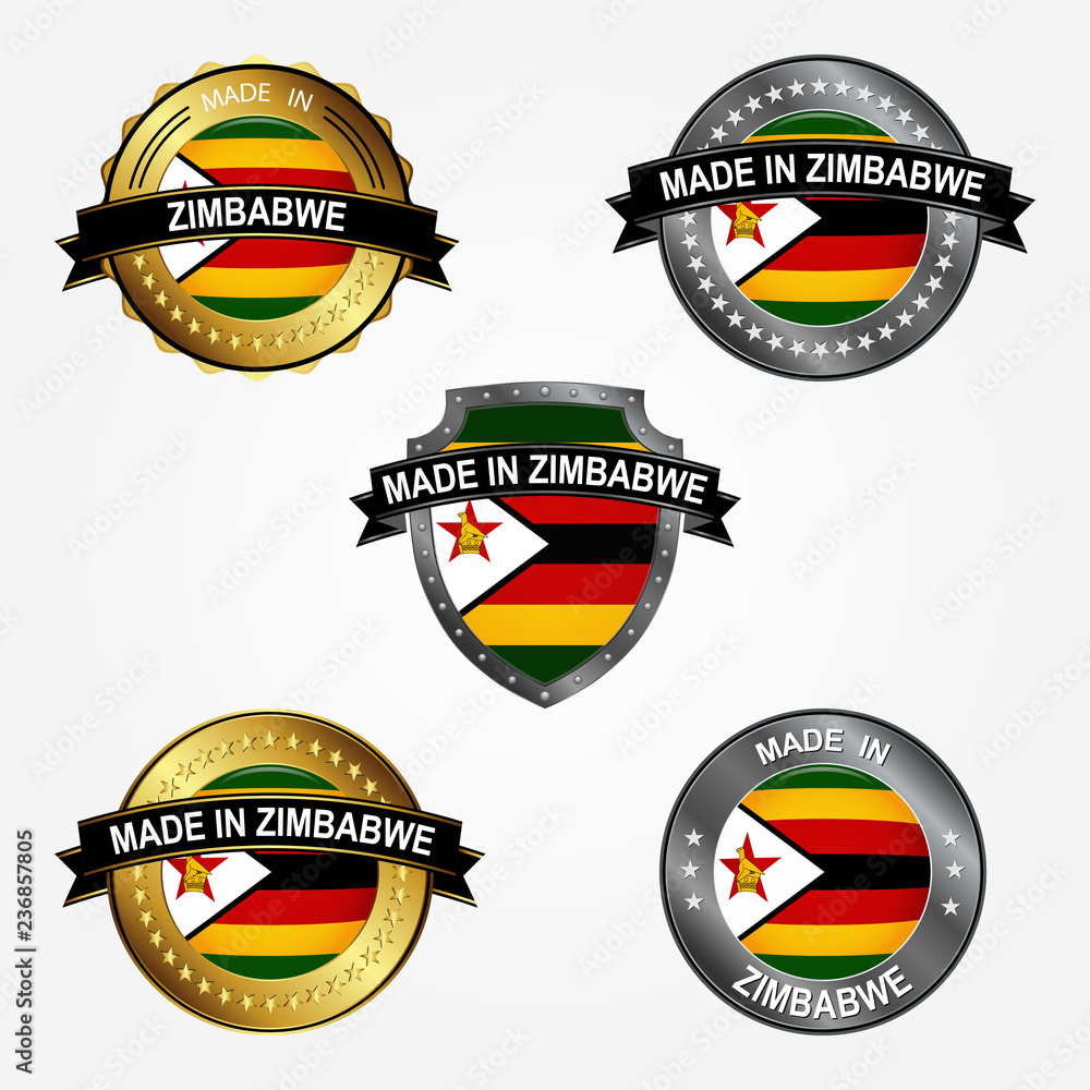 Design label of made in Zimbabwe. Vector illustration Stock Vector ...