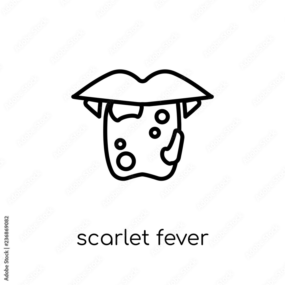 Vecteur Stock Scarlet fever icon. Trendy modern flat linear vector ...