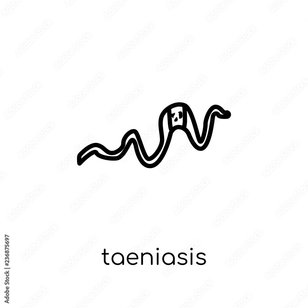 Taeniasis icon. Trendy modern flat linear vector Taeniasis icon on ...