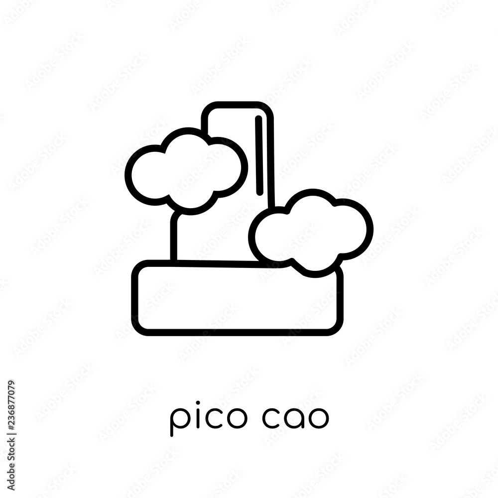 pico cao icon. Trendy modern flat linear vector pico cao icon on white background from thin line ...
