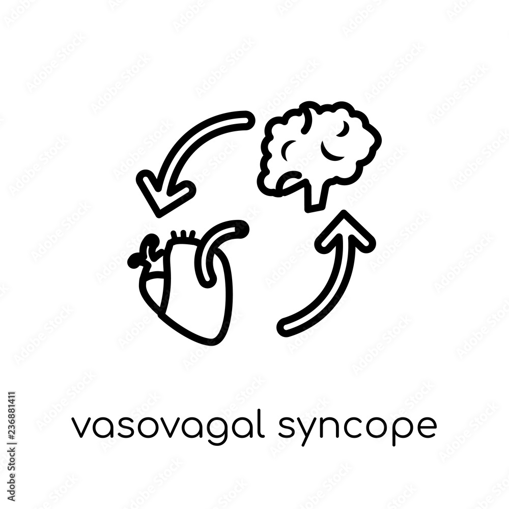 Vasovagal syncope icon. Trendy modern flat linear vector Vasovagal ...
