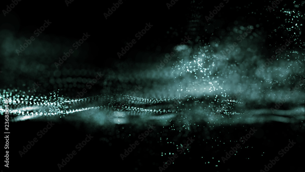 Big data visualization 3D. Digital background. Data threads plot. Big ...