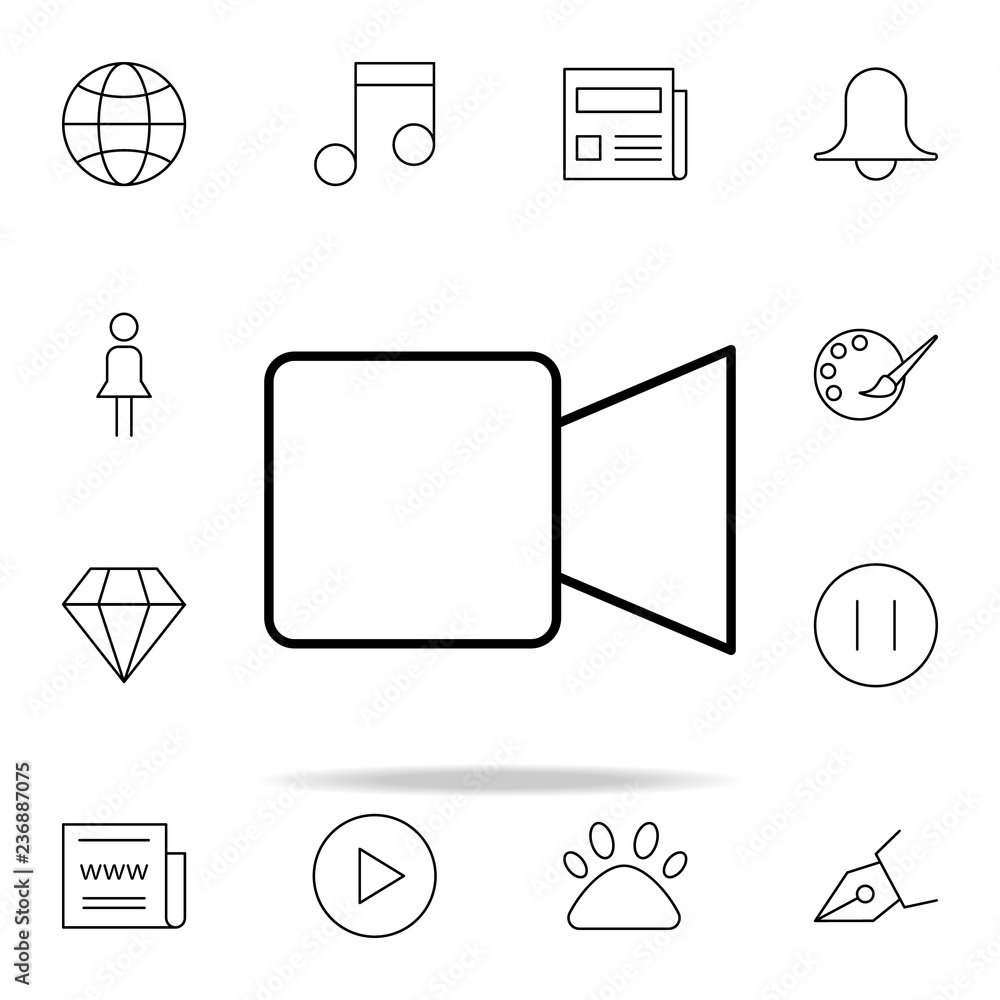 video player icon. Minimal Universal Theme icons universal set for web ...