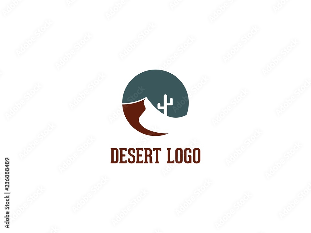 desert logo design inspiration Stock Vector | Adobe Stock