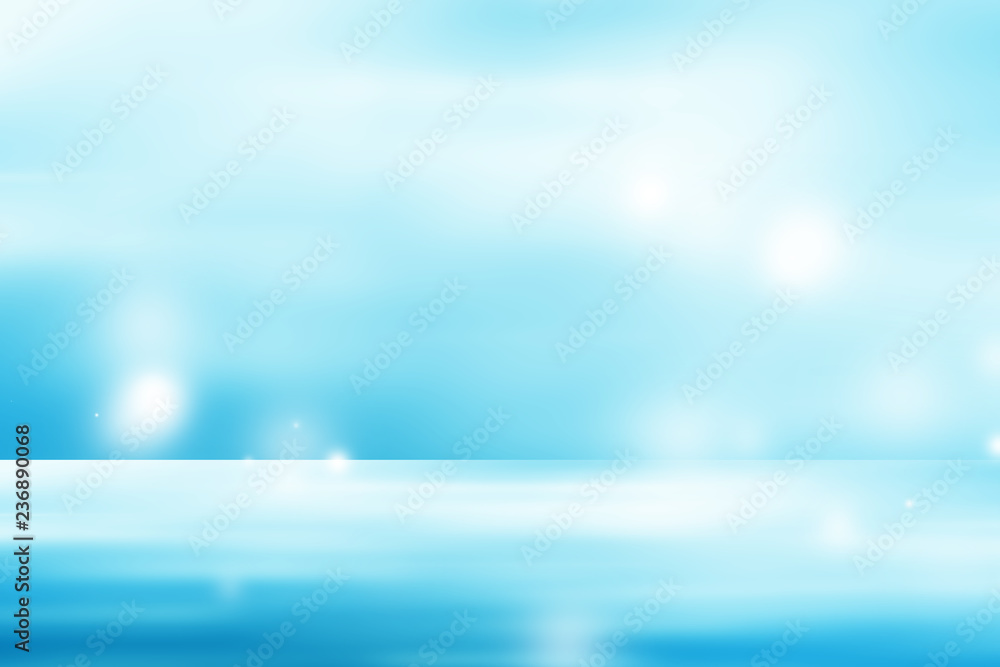 perspective floor backdrop blue room studio with light blue gradient ...