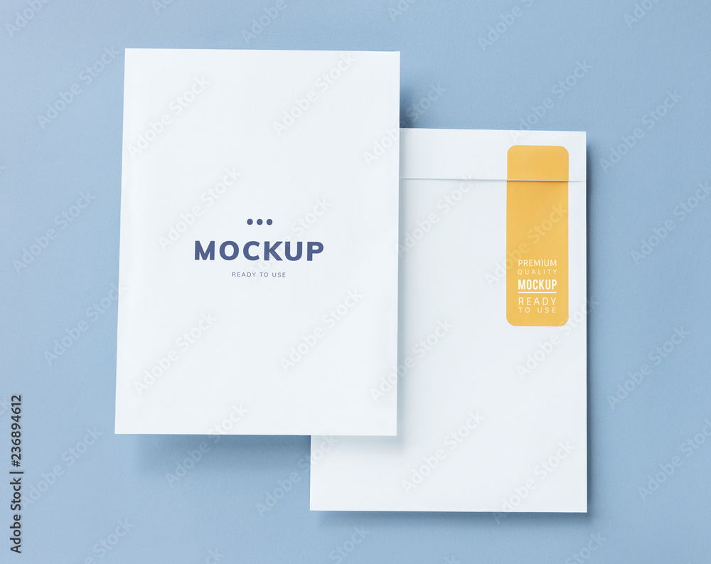 Business document and envelope mockup Stock Photo | Adobe Stock