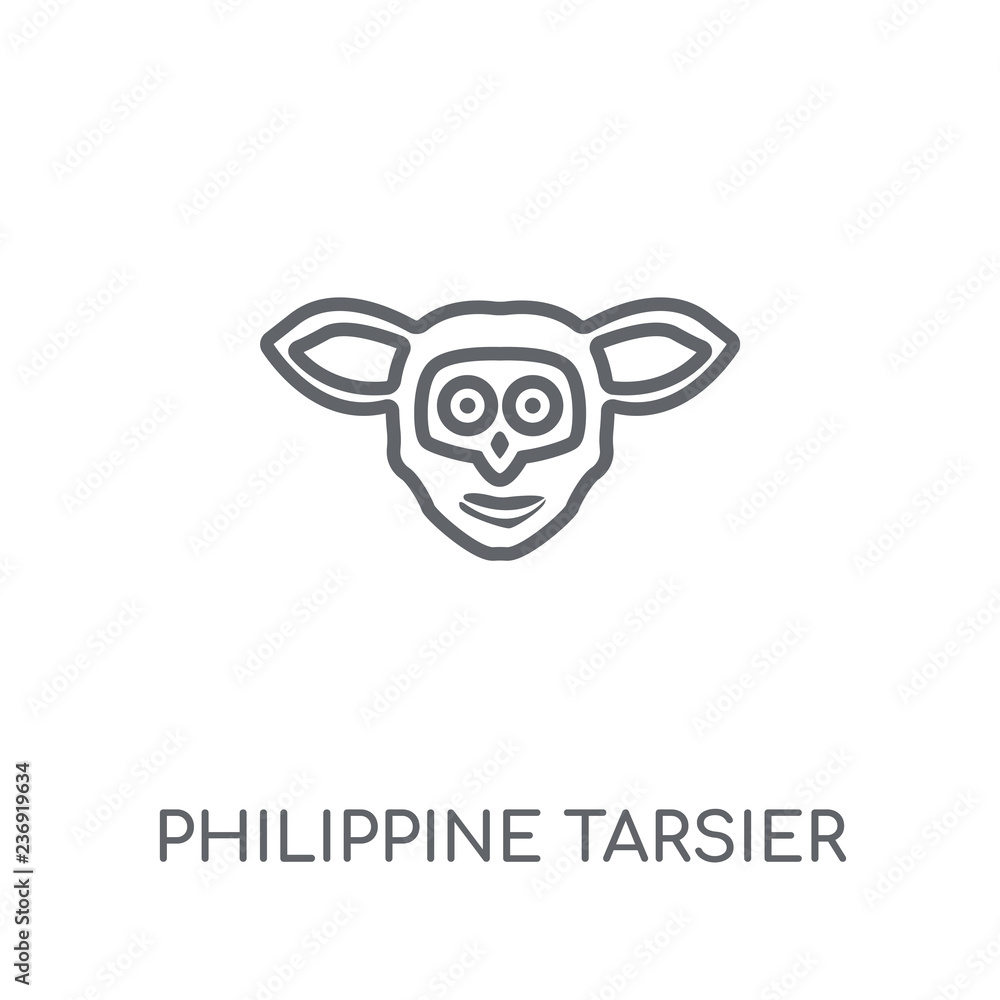 Philippine tarsier linear icon. Modern outline Philippine tarsier logo ...
