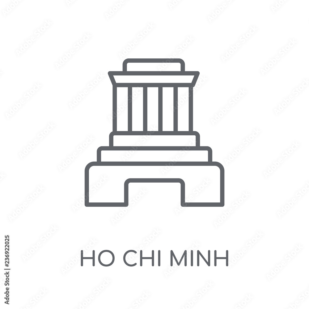 Ho chi minh mausoleum linear icon. Modern outline Ho chi minh mausoleum ...