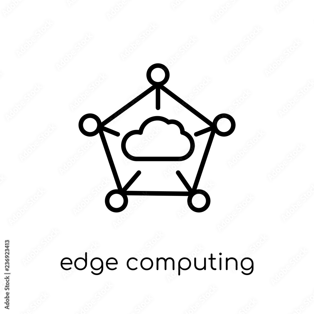 edge computing icon. Trendy modern flat linear vector edge computing ... edge computing icon. Trendy modern flat linear vector edge computing ...