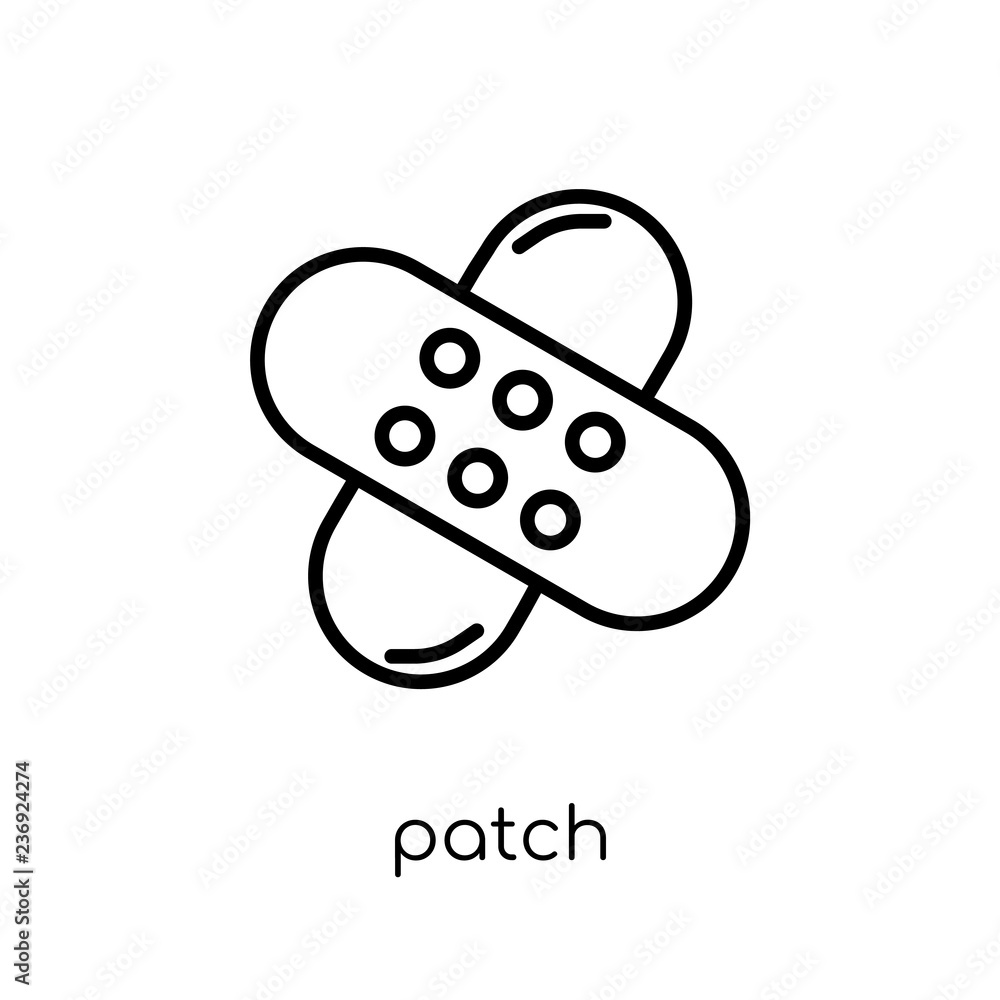 Patch icon. Trendy modern flat linear vector Patch icon on white ...