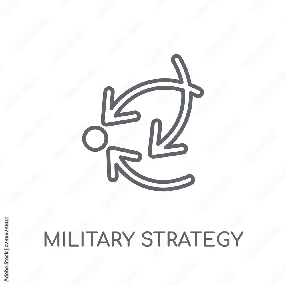 Military strategy linear icon. Modern outline Military strategy logo ...