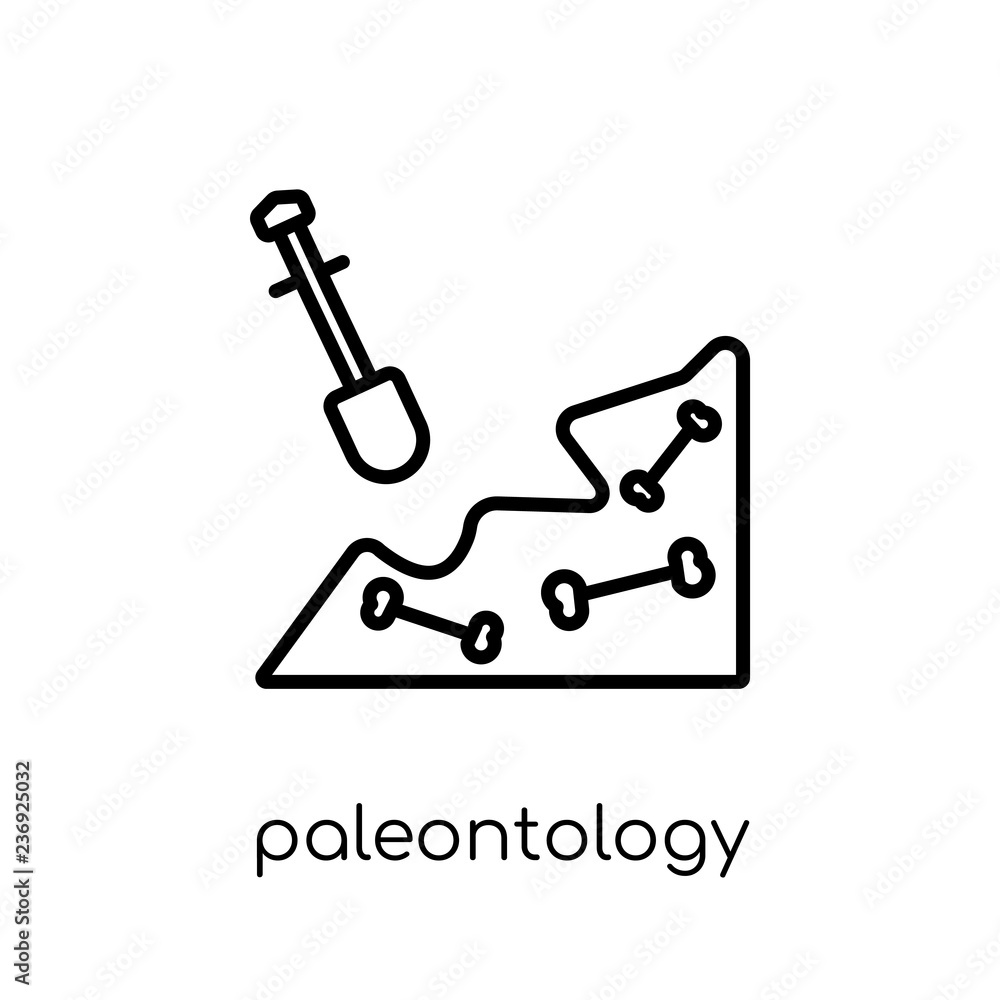 Paleontology icon. Trendy modern flat linear vector Paleontology icon ...