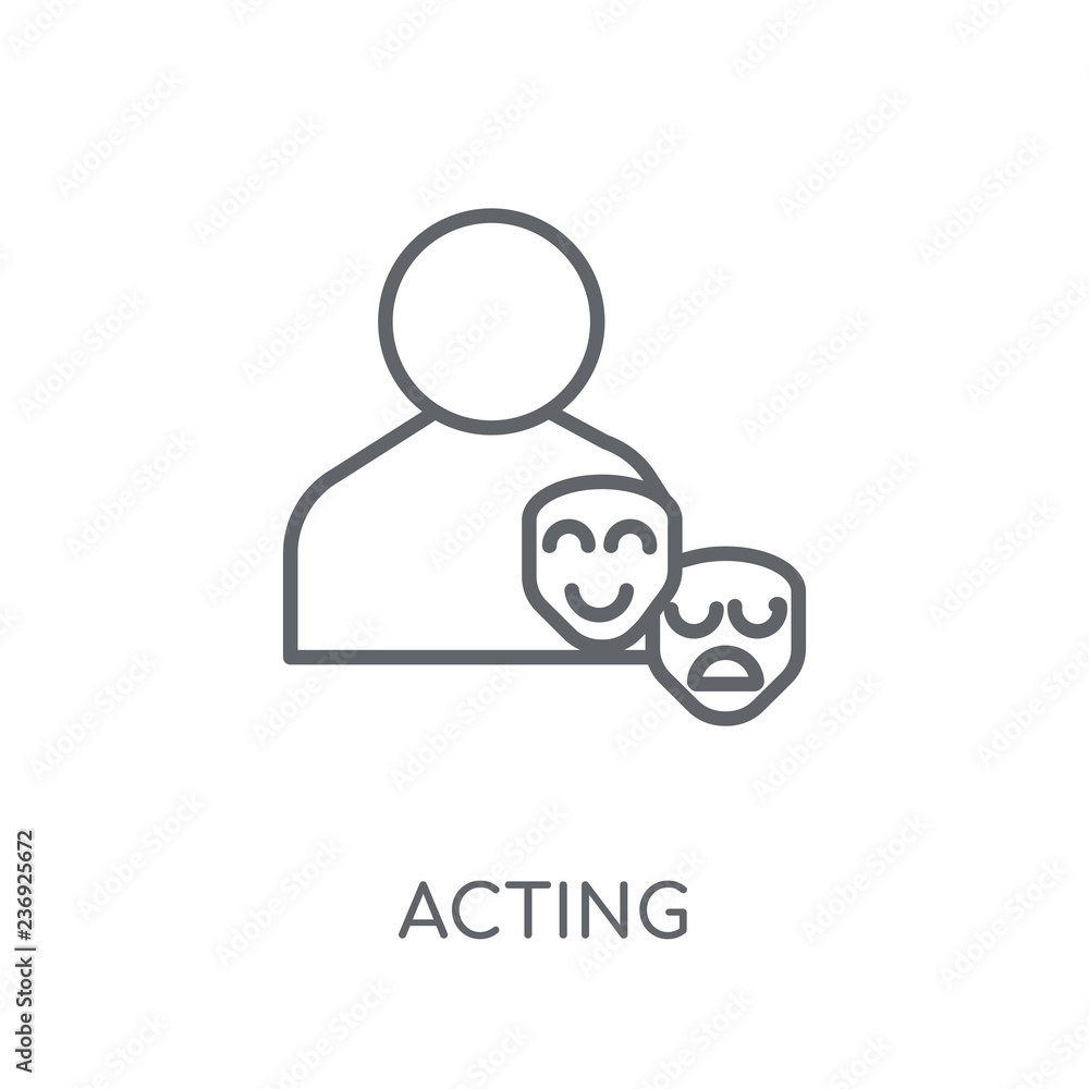 Acting linear icon. Modern outline Acting logo concept on white ...