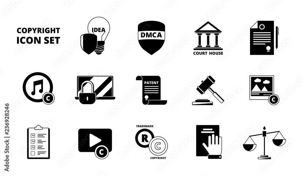 Policy copyright icon. Terms and conditions legal patent compliance ...
