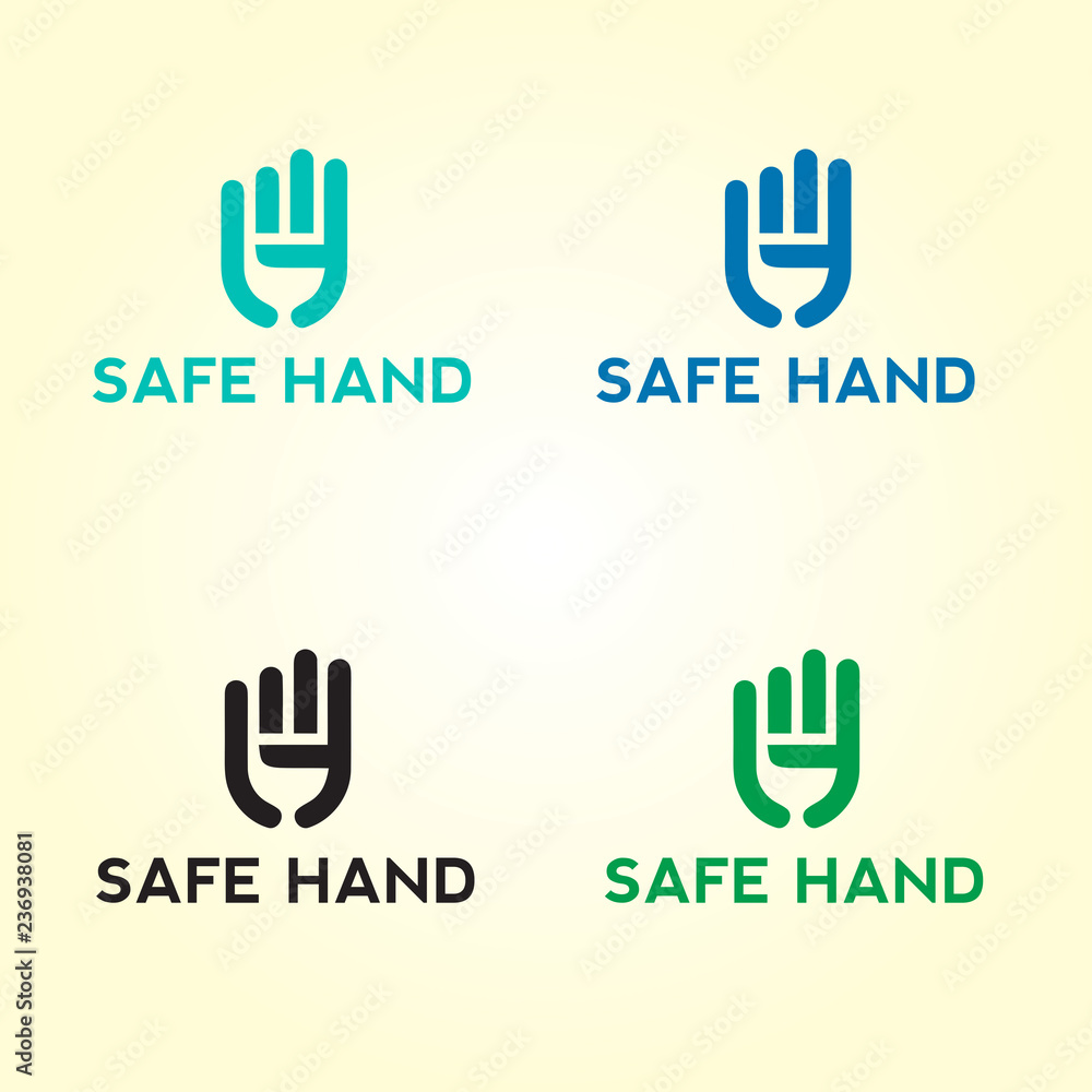 Safe Hand Care logo designs, Teamwork Logo template designs Stock ...