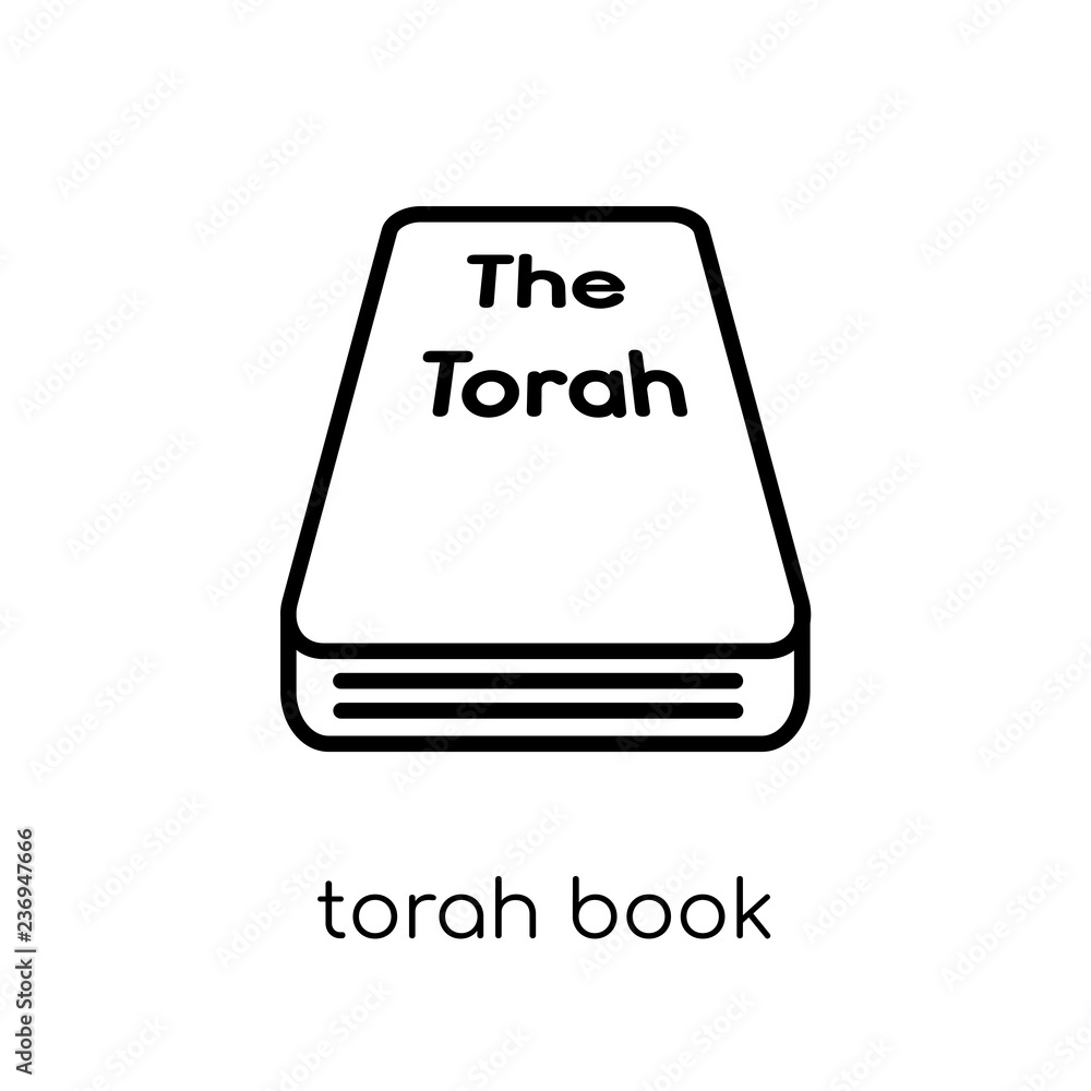 Torah Book icon. Trendy modern flat linear vector Torah Book icon on ...