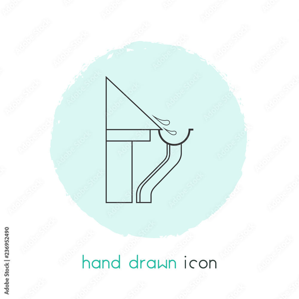 Gutter icon line element. Vector illustration of gutter icon line ...